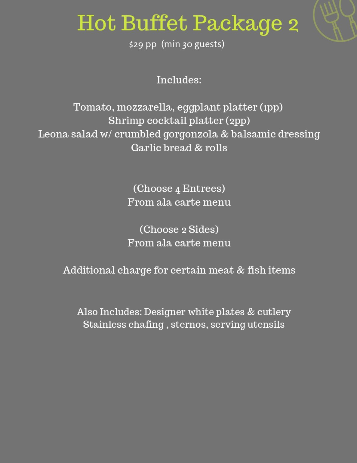 Hot Buffets - Frankie's Catering